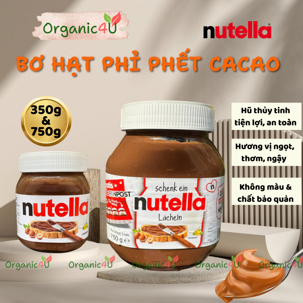 NUTELLA Cocoa Hazelnut Spread 350g 750g Hazelnut Spread Hazelnut Jam ...