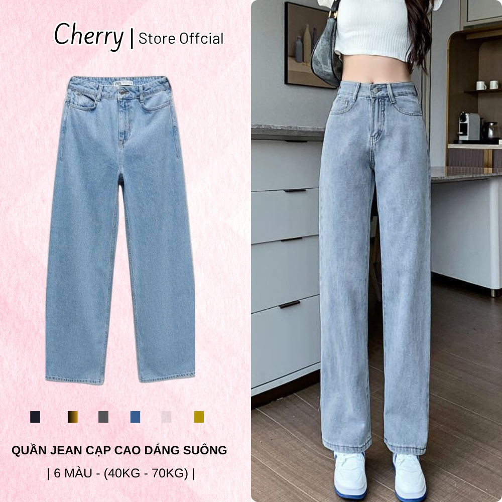 Women's high-waisted wide-leg jeans, high-quality baggy ulzzang style ...