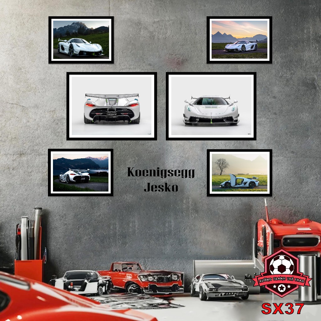 Set of 6 KOENIGSEGG supercar wall stickers, decal photos, Koenigsegg ...