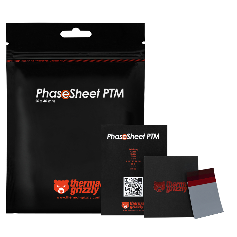 Thermal Grizzly PhaseSheet PTM Sticker cools CPU and GPU - Genuine ...