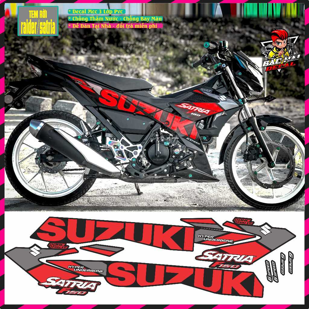 Raider Satria FI Car Sticker Satria Raider Zinc Model New Multi-Color ...