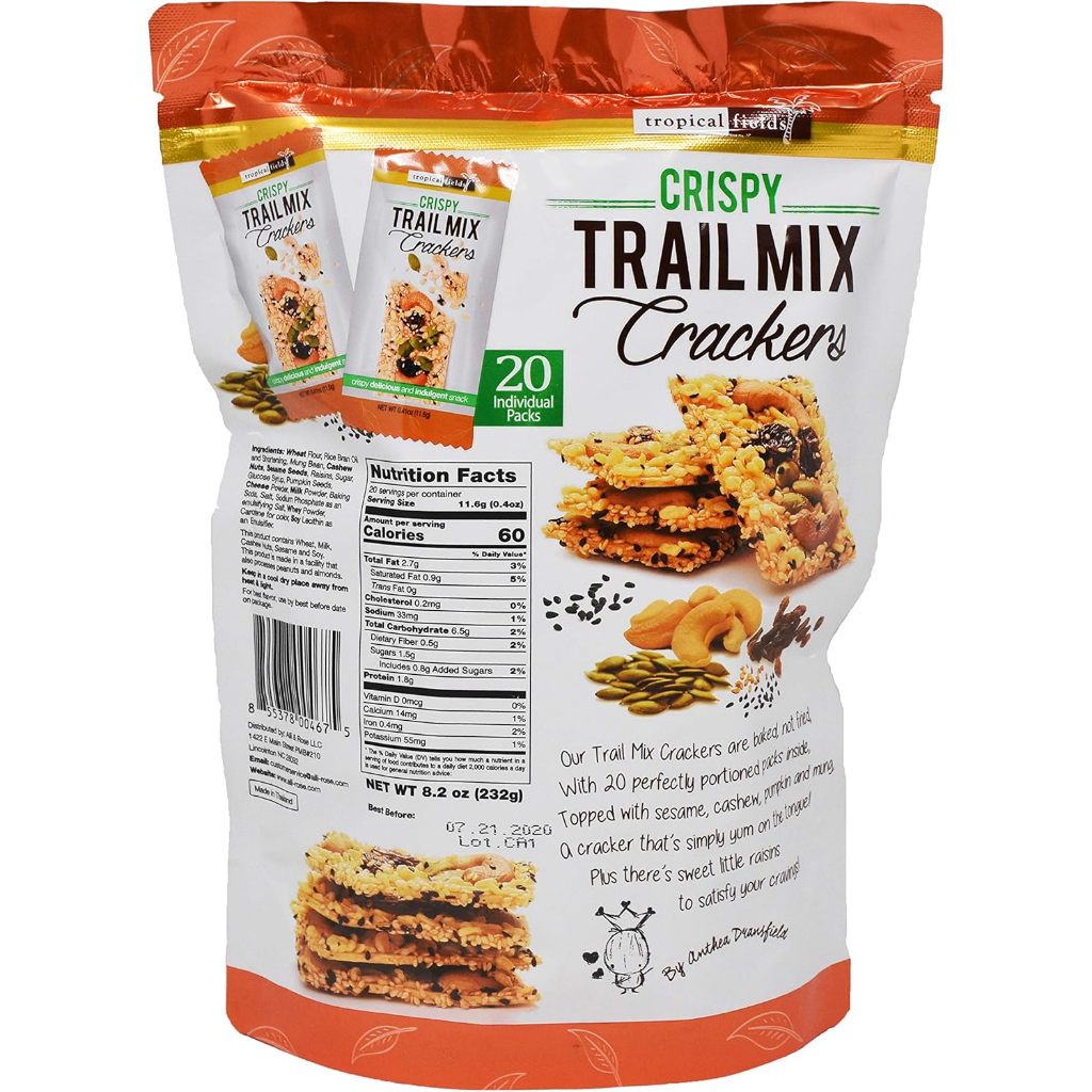 Cereal cakes - mixed grains - Snack - Crispy Trail Mix Crackers made in ...