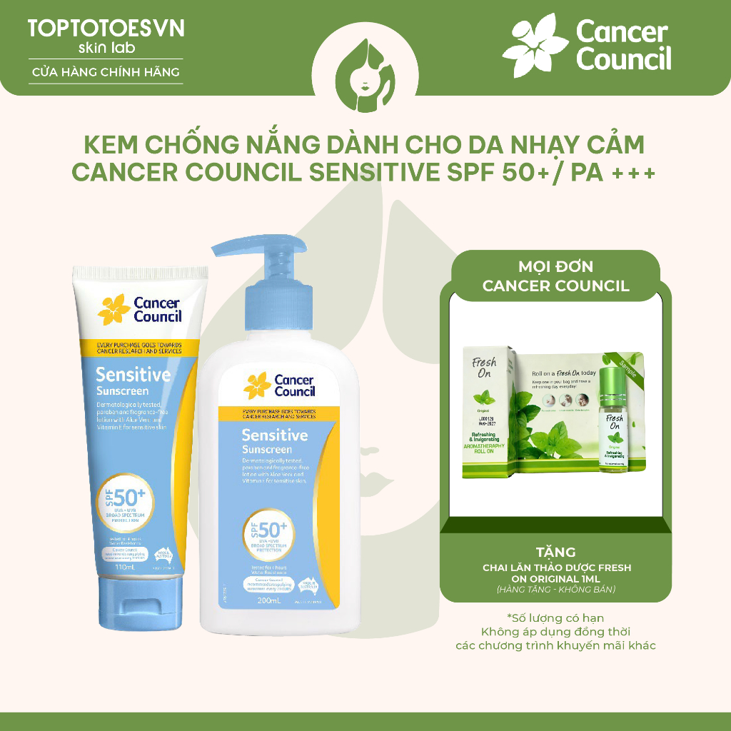 Cancer Council Sensitive Sunscreen SPF 50+/ PA +++ | Shopee Singapore