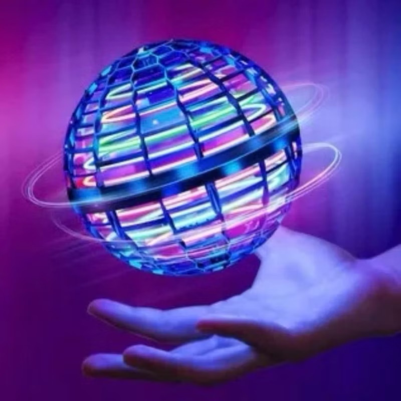 Magic ball toy with flashing lights returns to the original position ...