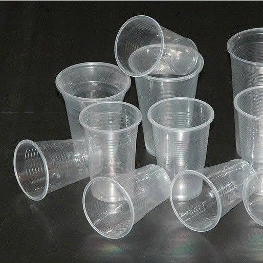Combo of 100 small PP plastic cups 120ml, 140ml, 220ml, disposable ...