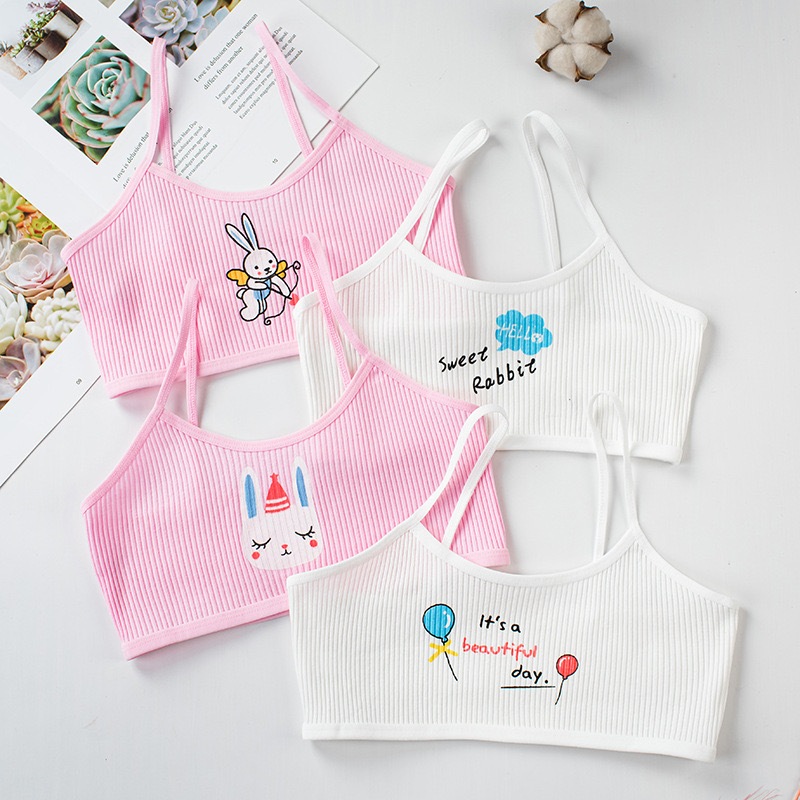 4 school shirts for girls, 2-strap bras for elementary and middle ...
