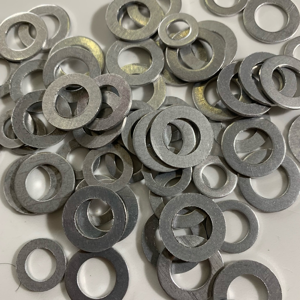 Bag of 10 feathers, thin flat washers with holes 6mm, 7mm, 8mm, 10mm ...