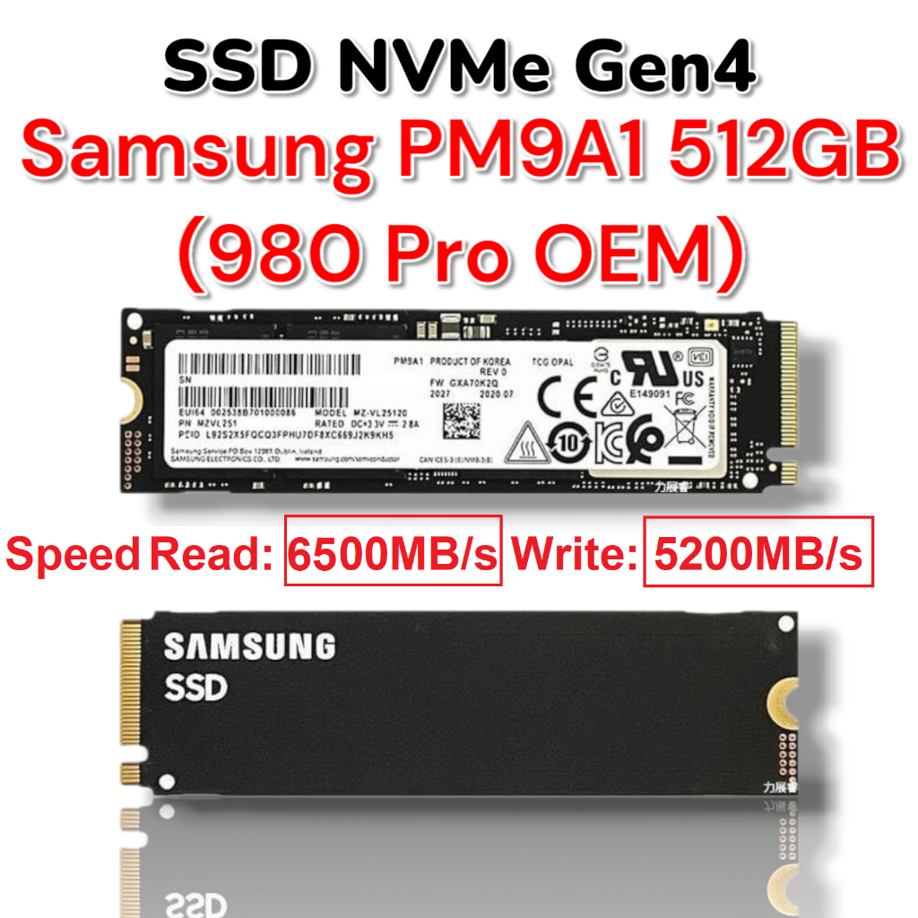 NVMe Samsung PM9A1 512GB - Floor - 980 Pro OEM - Likenew - SSD M2 PCIe ...