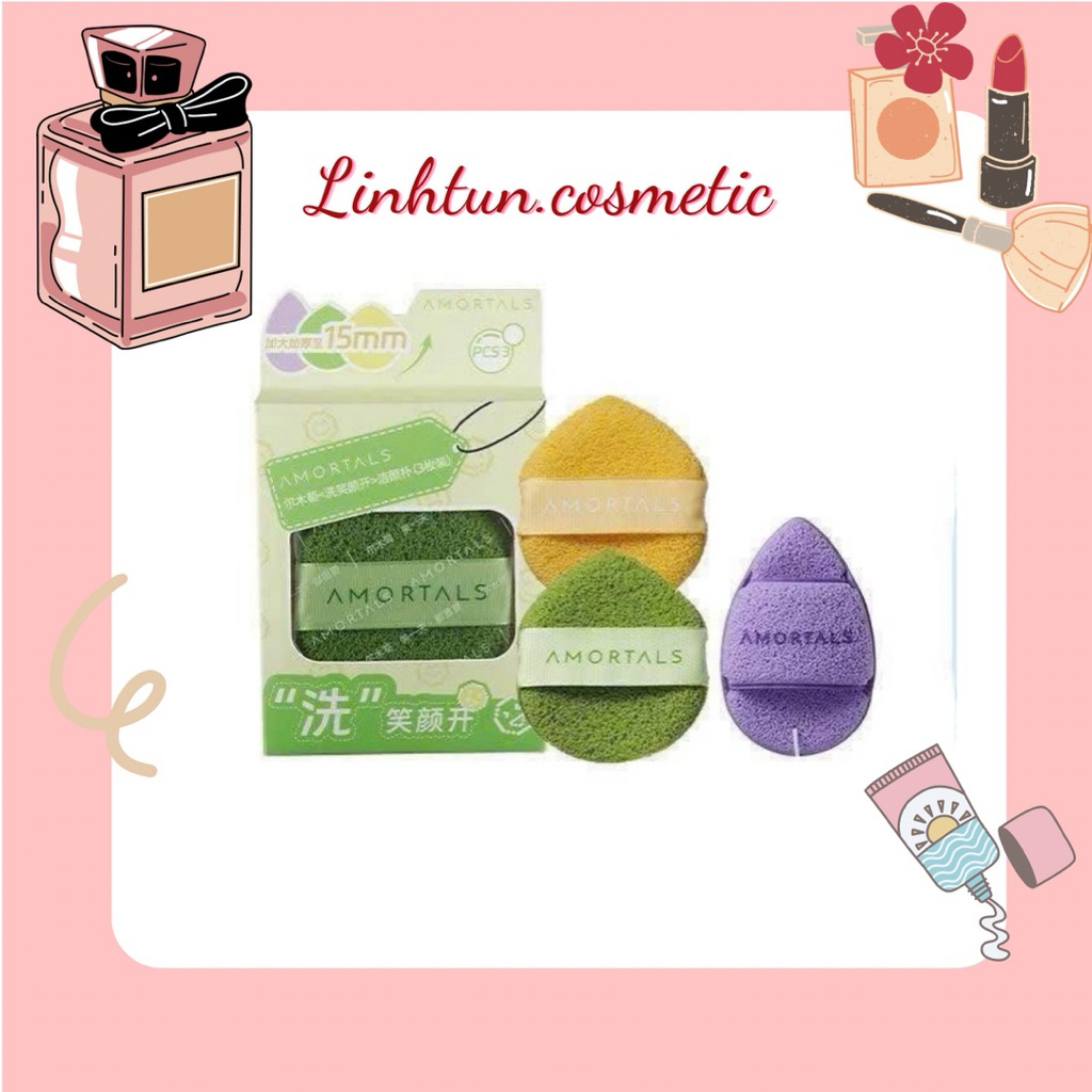 Amortals Facial Cleansing Sponge (Set of 3) | Shopee Singapore