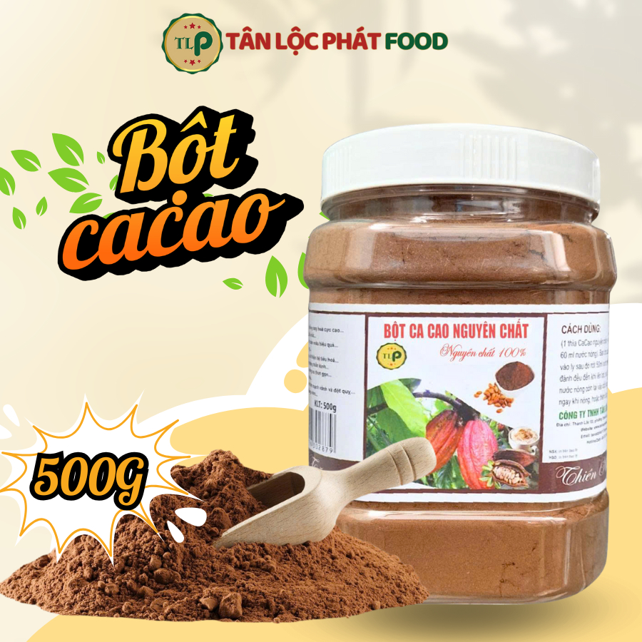 TLP Food Pure Cocoa Powder 500g Jar of Cocoa Powder for Drinking ...