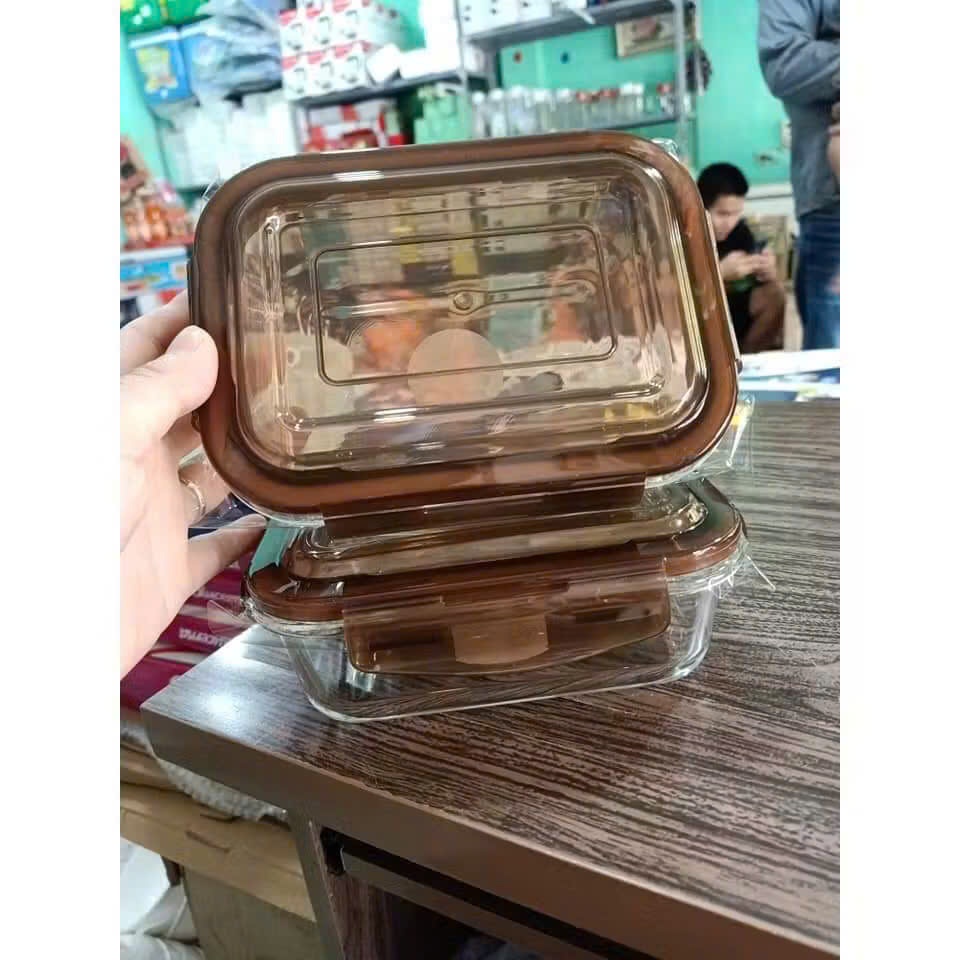 COMBO 2 glass BOXES divided into 2 compartments LOCK&LOCK 1050ml ...