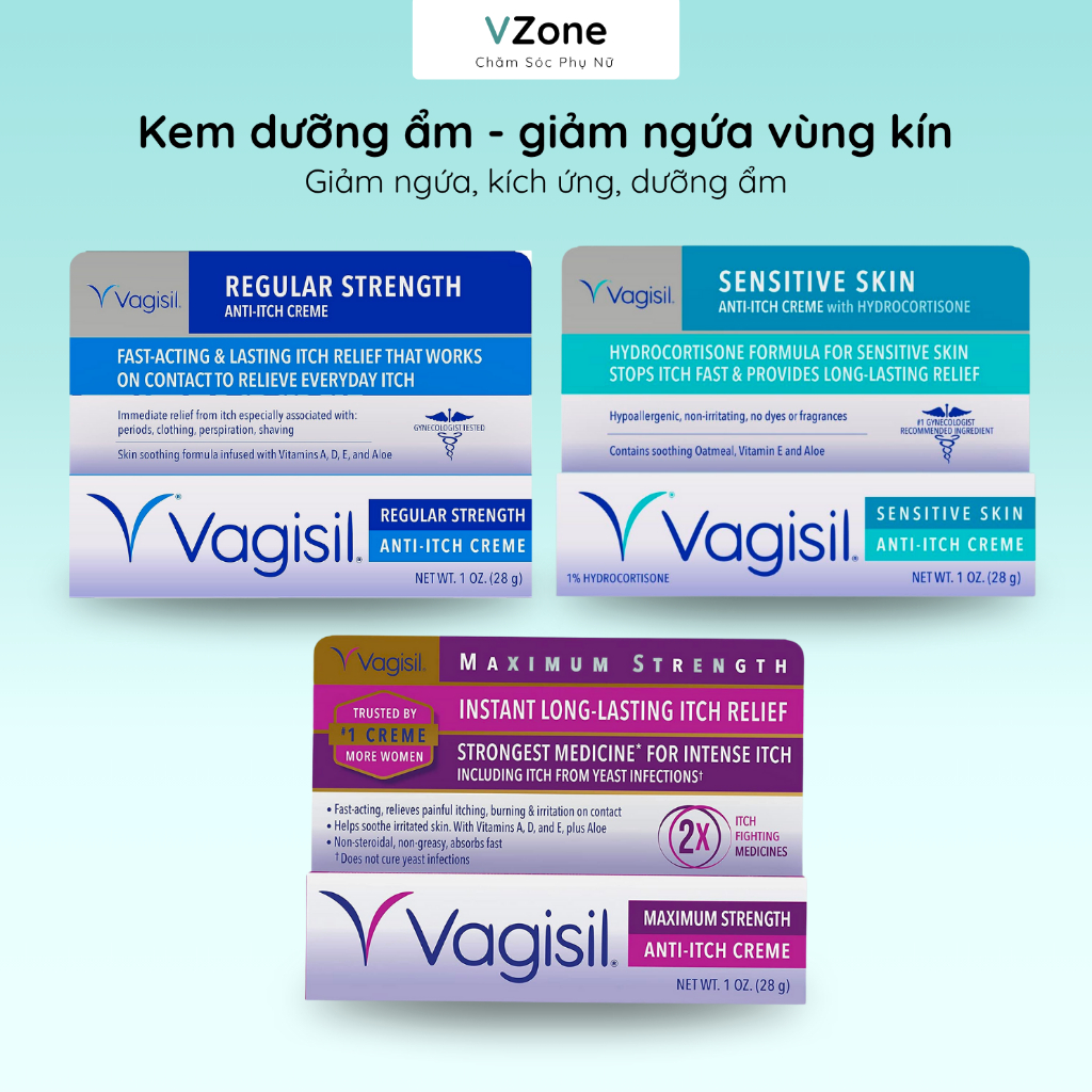 Vagisil Vagisil Intimate Moisturizer and Itching Relief Cream Regular ...