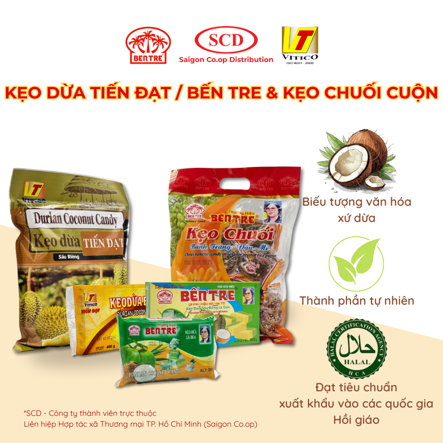 Tien Dat Coconut Candy / Ben Tre & Rolled Banana Candy – Traditional ...