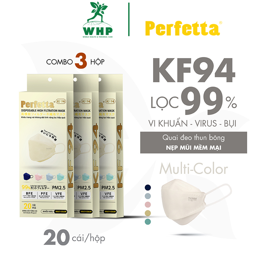 [Free 1 Pack of KF94] - Combo of 3 Boxes of Perfetta KF94 Masks 20 ...