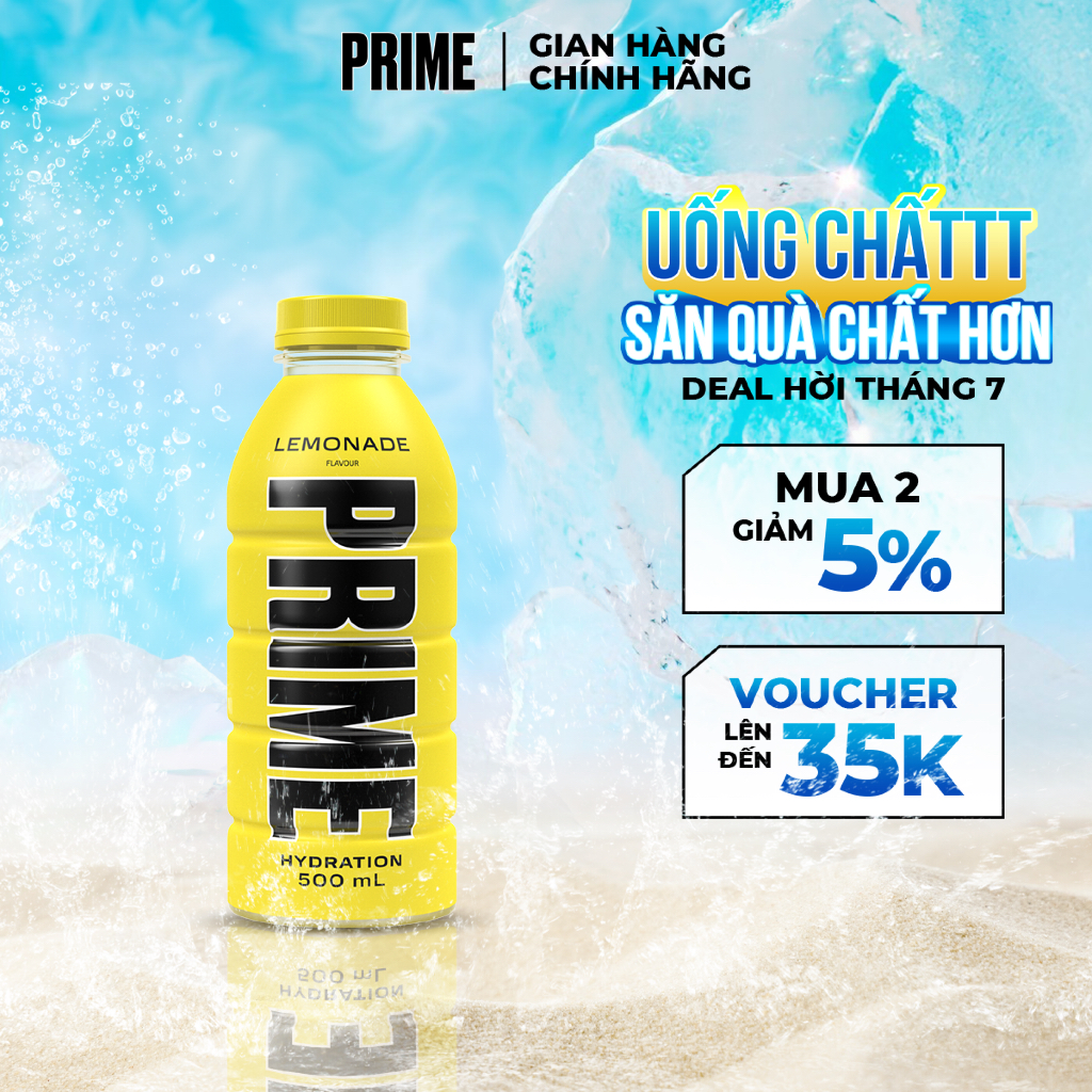 Prime Hydration Electrolyte Water lemon flavor 500ml/bottle | Shopee ...