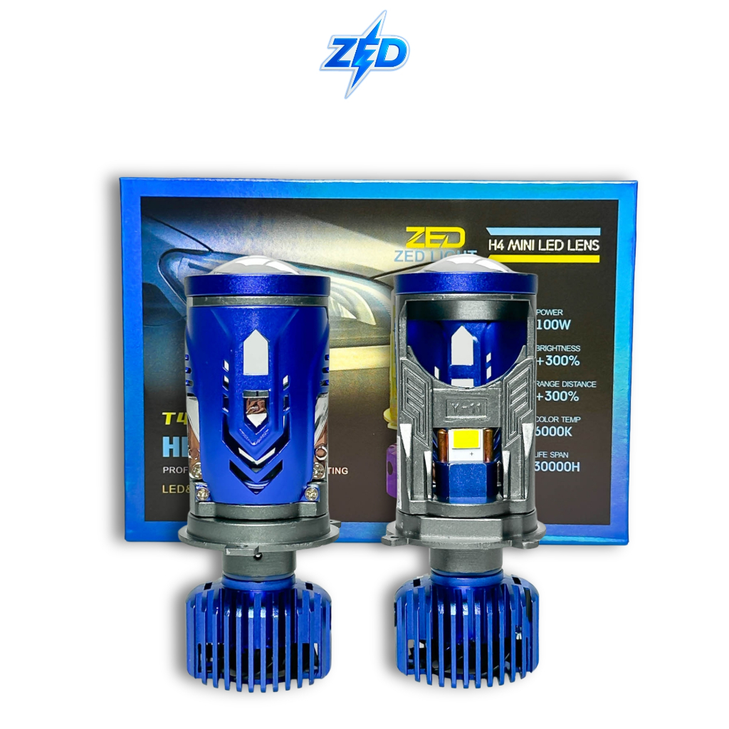 T40 PROMAX ZED LIGHT Bi-Spherical Headlight - 100W Extremely Powerful ...