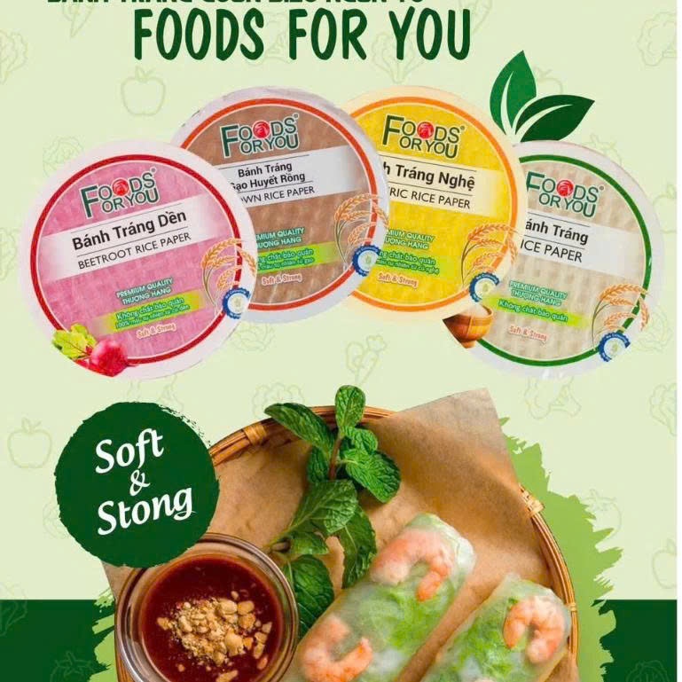 Food For You 3-Color Brown Rice Rice Paper Rolls 300g – White, Yellow ...