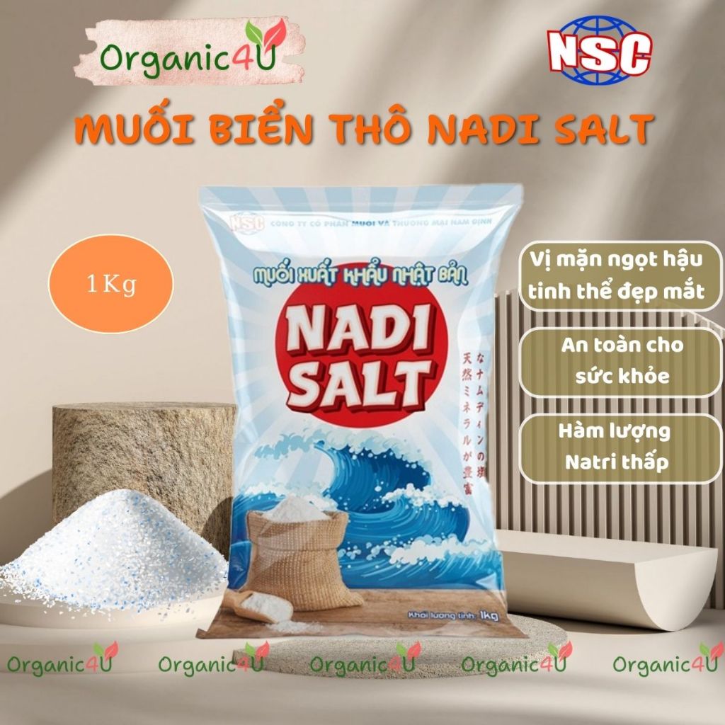 Raw Sea Salt Nadi Salt Made in Japan Nam Dinh Salt NSC 1kg | Shopee ...