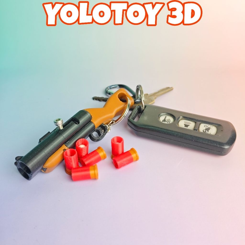 3D printed double barrel shotgun keychain | Shopee Singapore