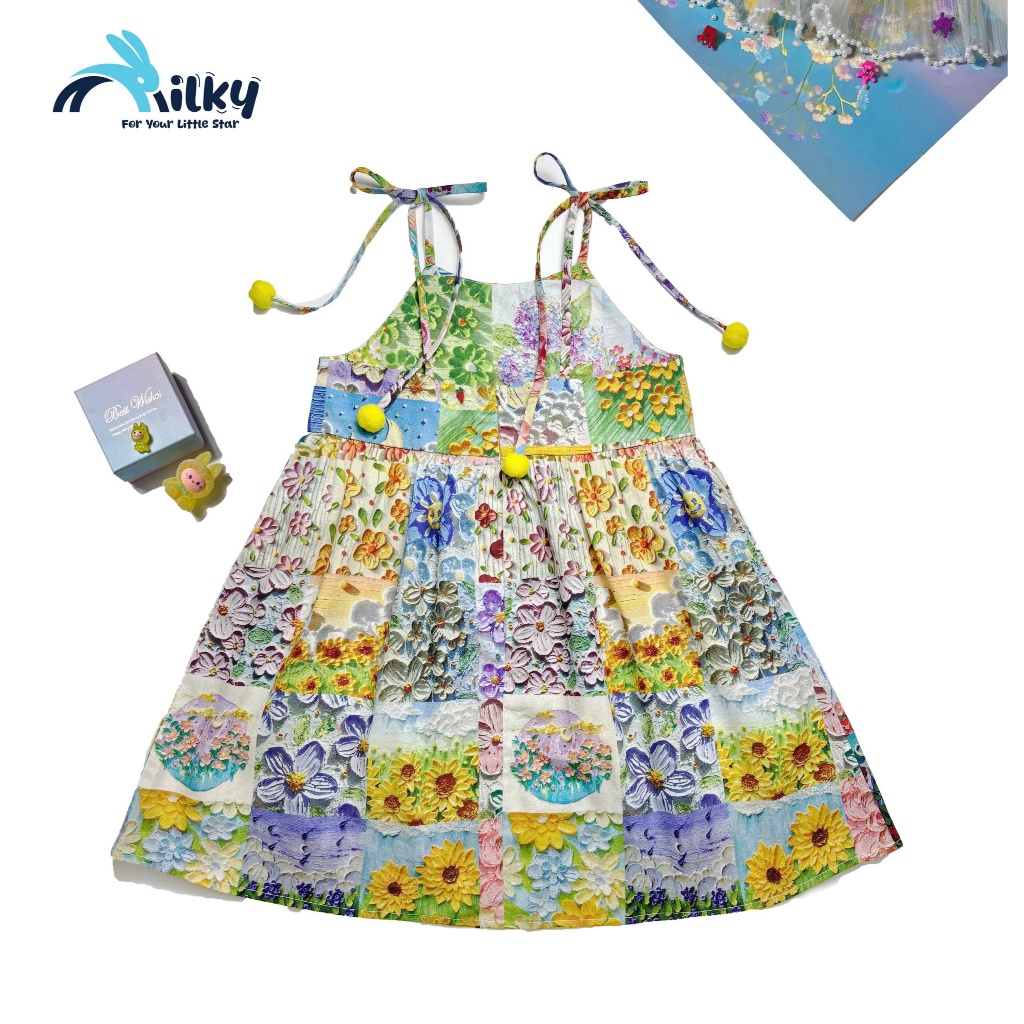 Two-String Dress - Colorful Floral Dress - Full of Summer Colors, As ...