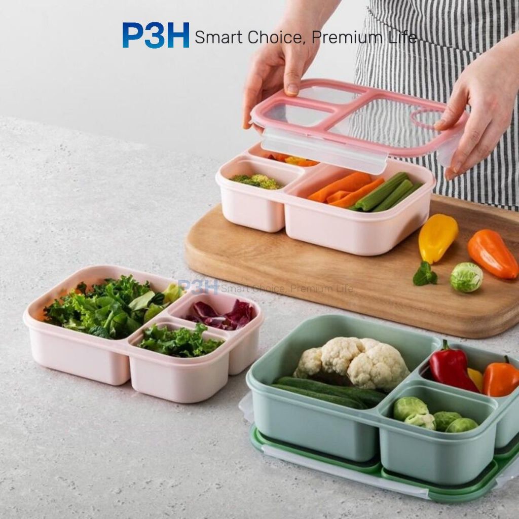 TOGO 3-compartment LocknLock plastic lunch box 980ml HPL781; 5 ...