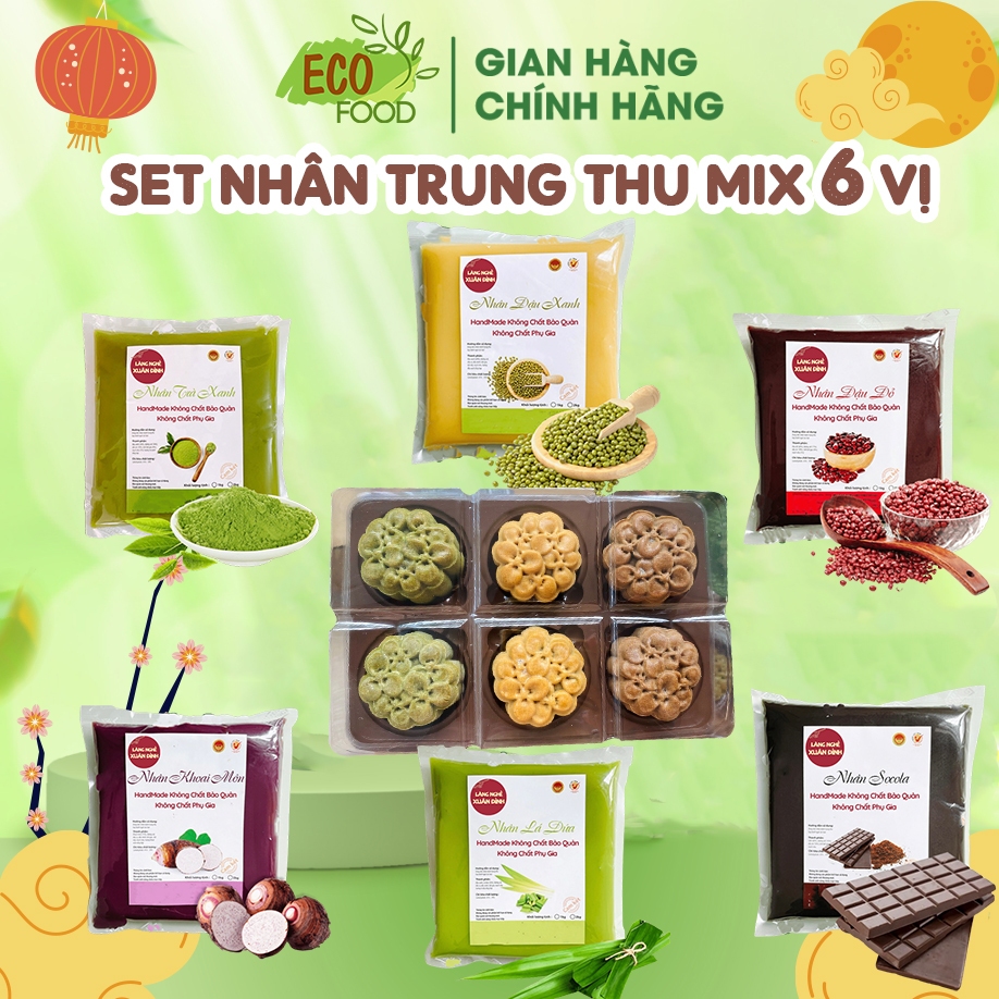Pre-mixed Snail Mooncake Filling Set with 6 Flavors Including Green ...