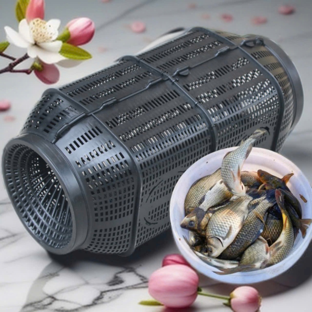 2-DOOR TRAP CAGE 50cm x 20cm New Model 2025, Shrimp, Crab, Eel, Fish ...