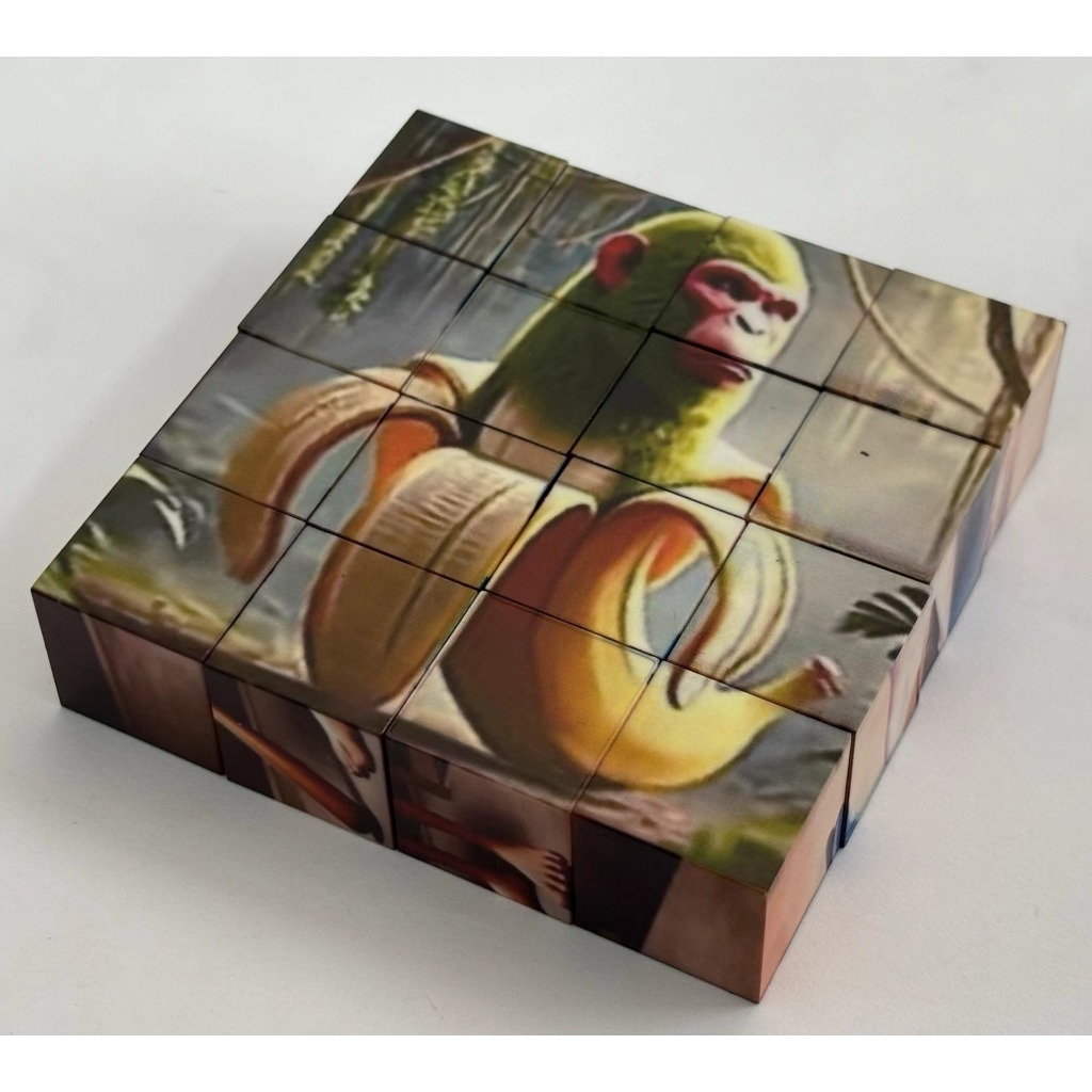 Magnetic rubik's cube with 6 Brainrot characters, 16 blocks, size 8x8 ...