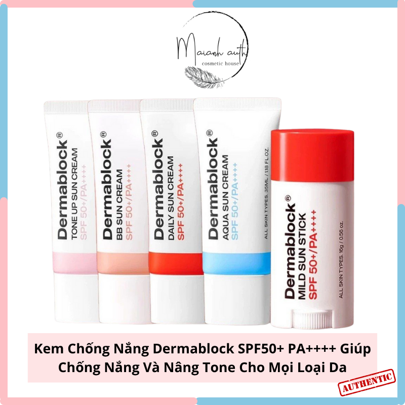 Dermablock Broad Spectrum Sunscreen Brightening Pink Tone Up Sun Cream ...