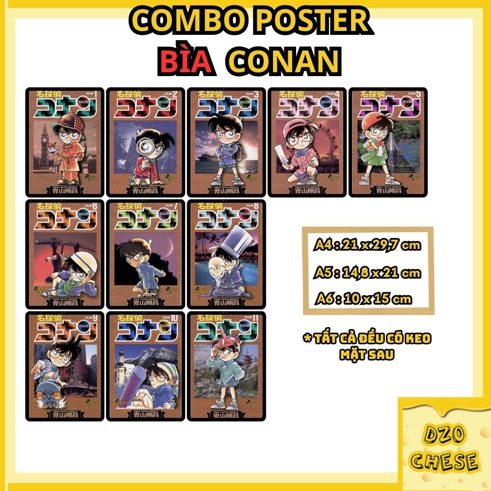 Conan Cover Poster Combo A4-A5-A6 conan anime wallpaper, conan poster ...