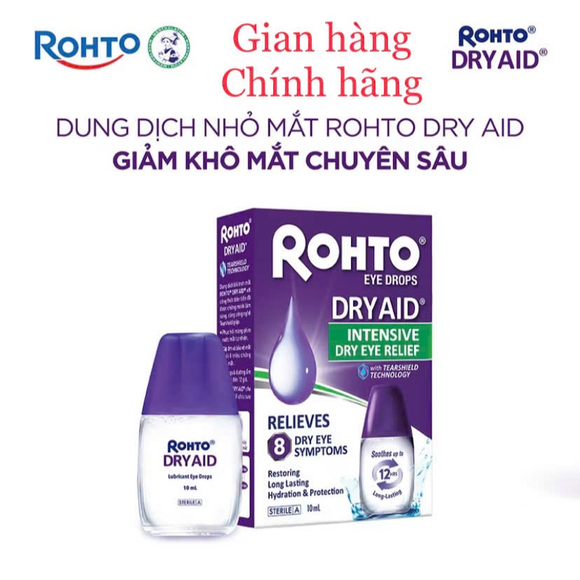 Rohto Dry Aid eye drops for intensive Dry eye relief (rohto purple ...
