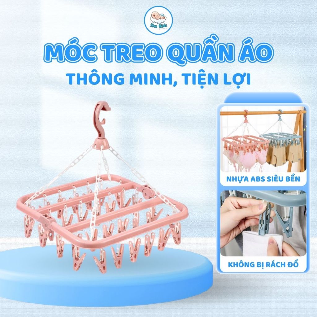 32-Clip Clothes Hanger - PP Plastic Foldable Smart Clothes Hanger ...