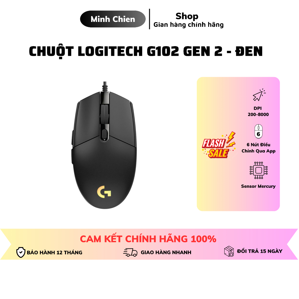 Logitech G102 Gaming Mouse - Black (Gen 2) RGB - Macro customization ...