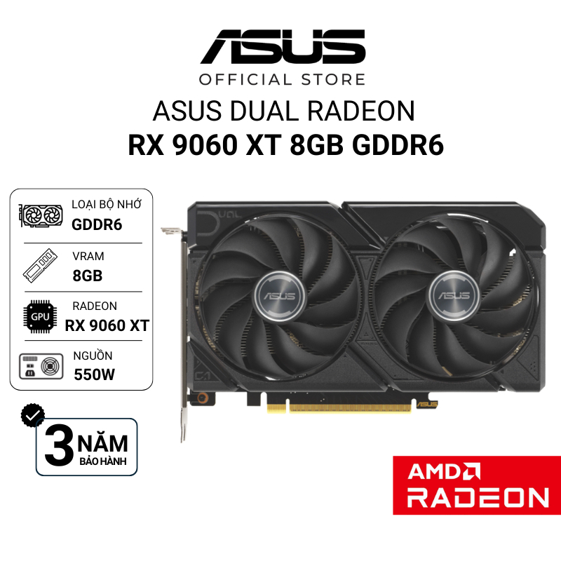 Asus DUAL RX 9060 XT 8GB Video Card (DUAL-RX9060XT-8G) | Shopee Singapore