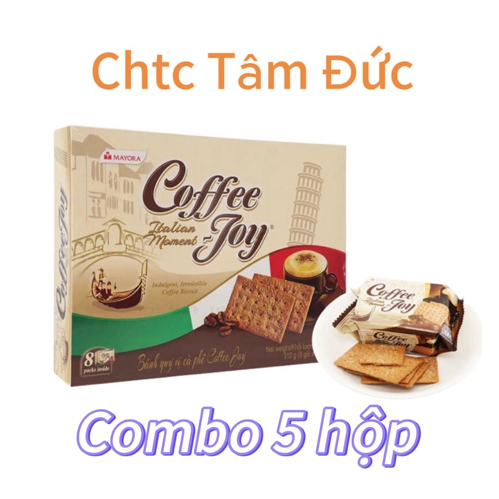 Combo of 5 boxes of Coffee Joy Coffee Flavored Cookies Box of 8 packs x ...