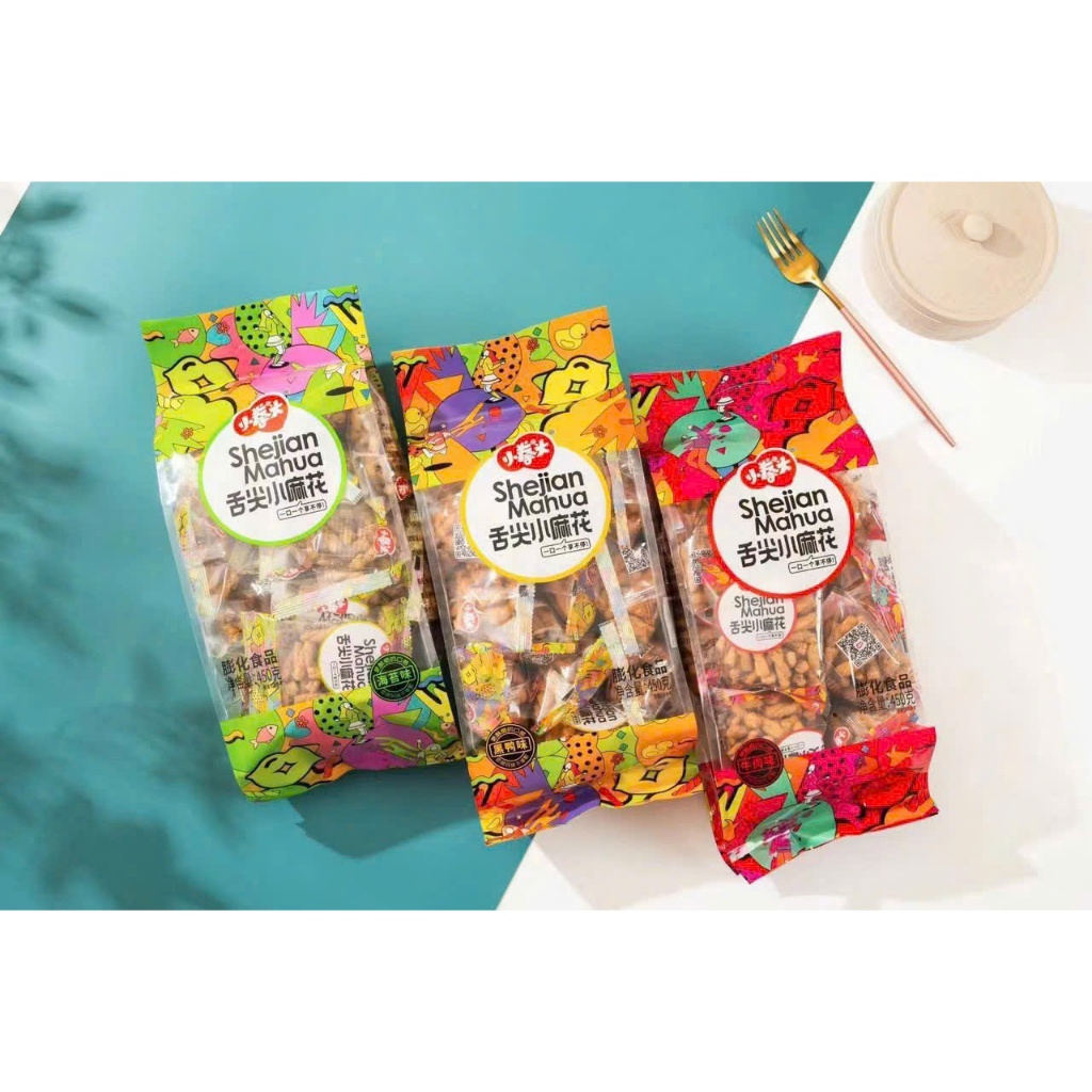 Shejian Mahua twisted dough 3 flavors seaweed, spicy, roast duck 420g ...