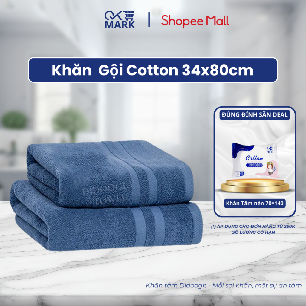Set of 2 DIDOOGLT TOWEL Shampoo Towels 34x80cm 100% Cotton Super Soft ...