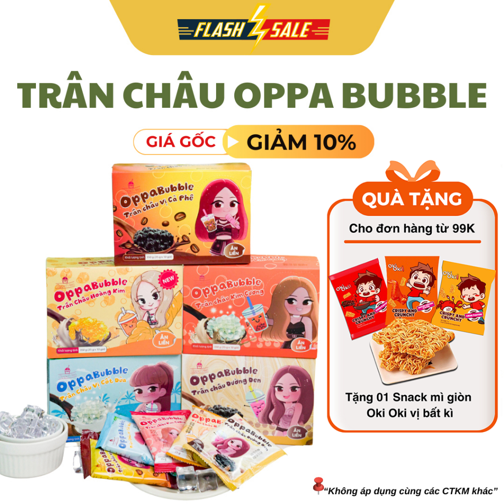 Box of 10 Oppa Bubble Instant Pearls 350g (35g*10 packs) - Ingredients ...