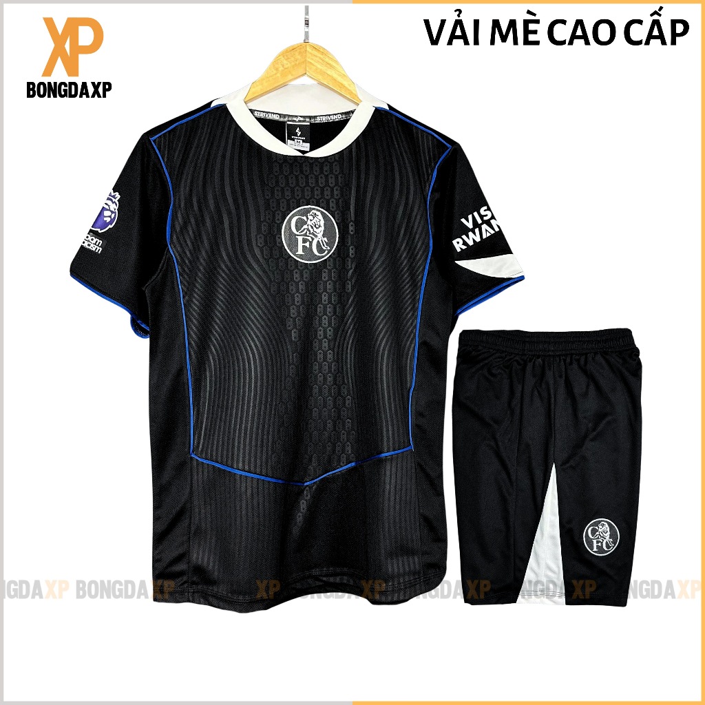 Chelsea Football Kit Black 2026, High Quality Sesame Fabric Football ...