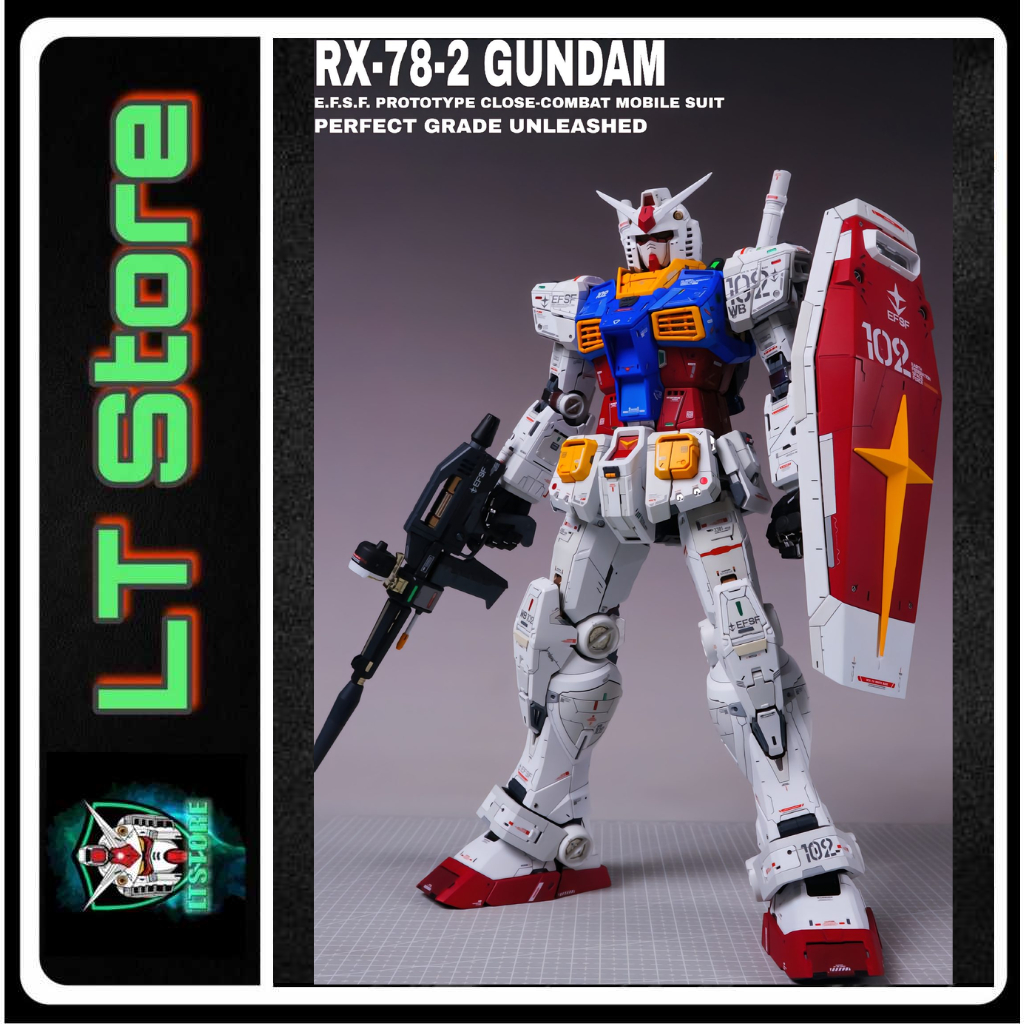 PGU RX-78-2 Unleashed Gundam Assembly Model (Free led, plane and water ...