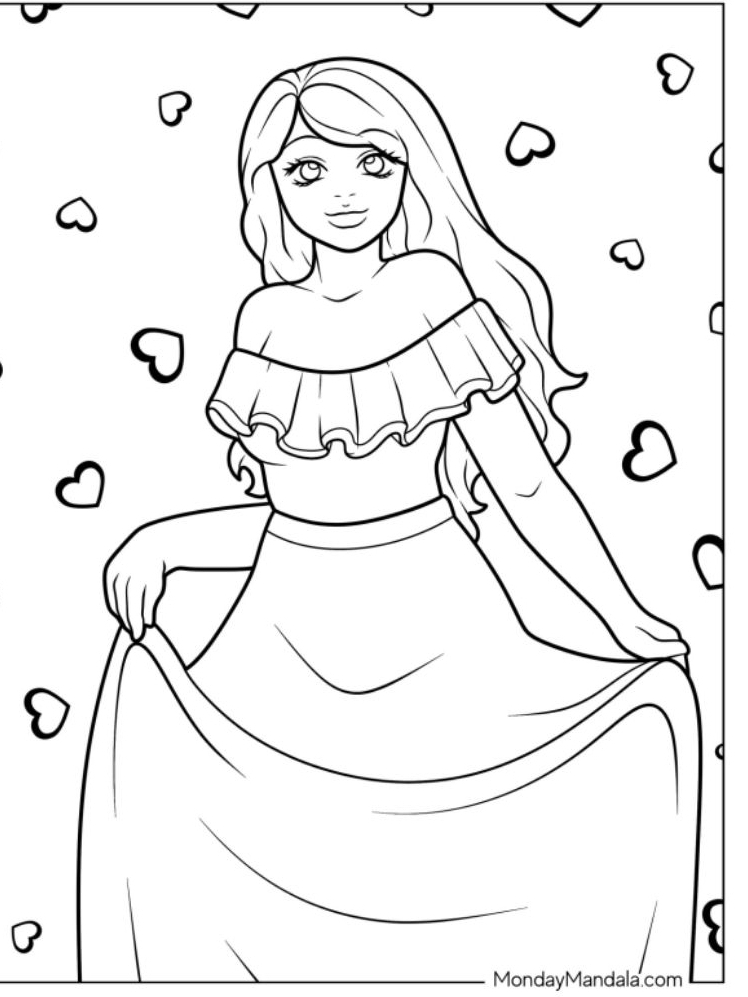 20 Ao Dai coloring pages (Genuine ink and paper - safe for children ...