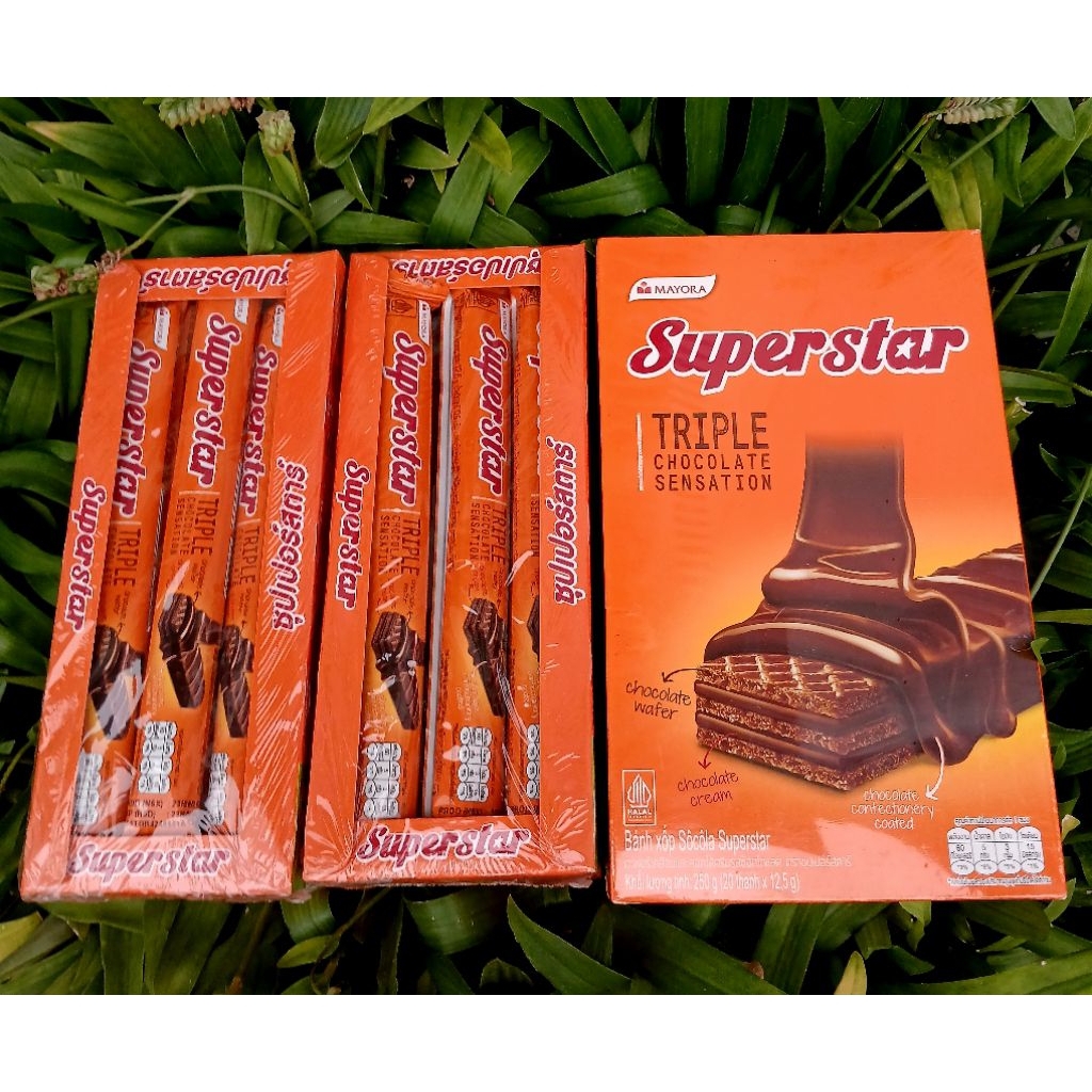 Superstar Chocolate Sponge Cake Box 150g x 12 bars and Box of 250g x 20 ...