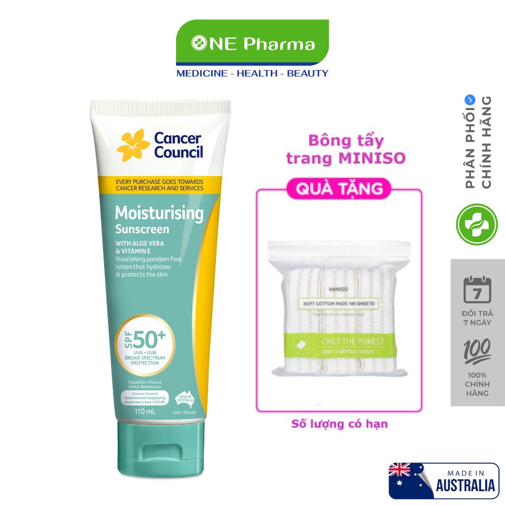 Cancer Council Moisturizing Sunscreen SPF50+ 110ml | Shopee Singapore