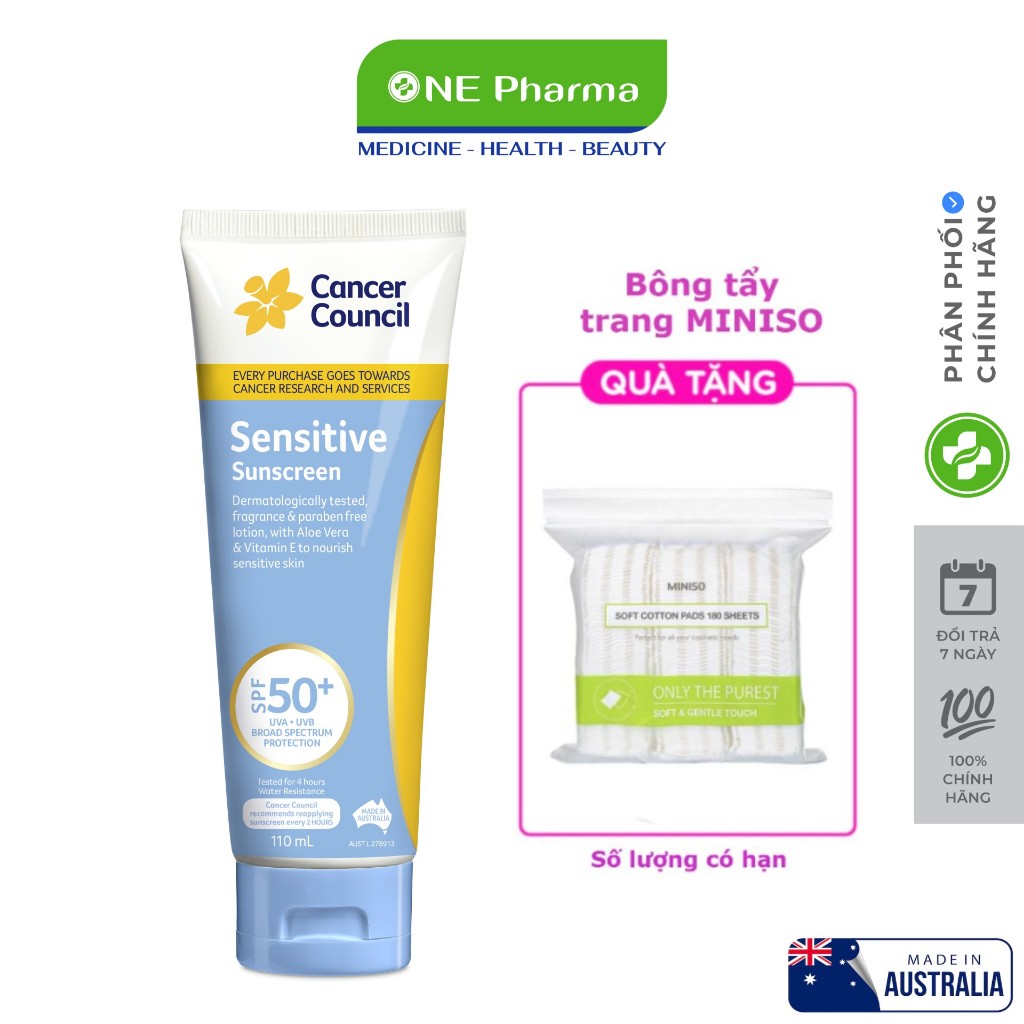Cancer Council Sensitive Sunscreen SPF50+ 110ml | Shopee Singapore