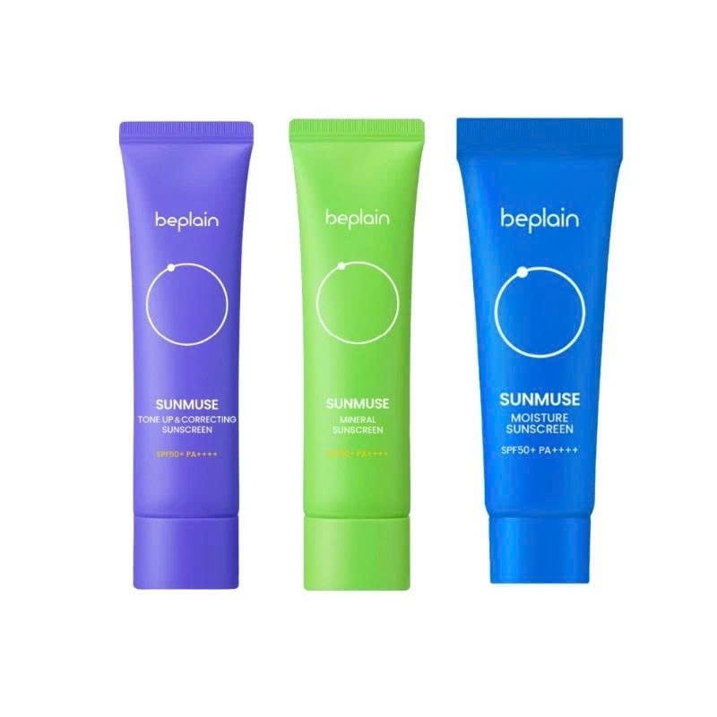 BEPLAIN Sunmuse Sunscreen SPF 50+ PA++++ 50ml (Green) | Shopee Singapore