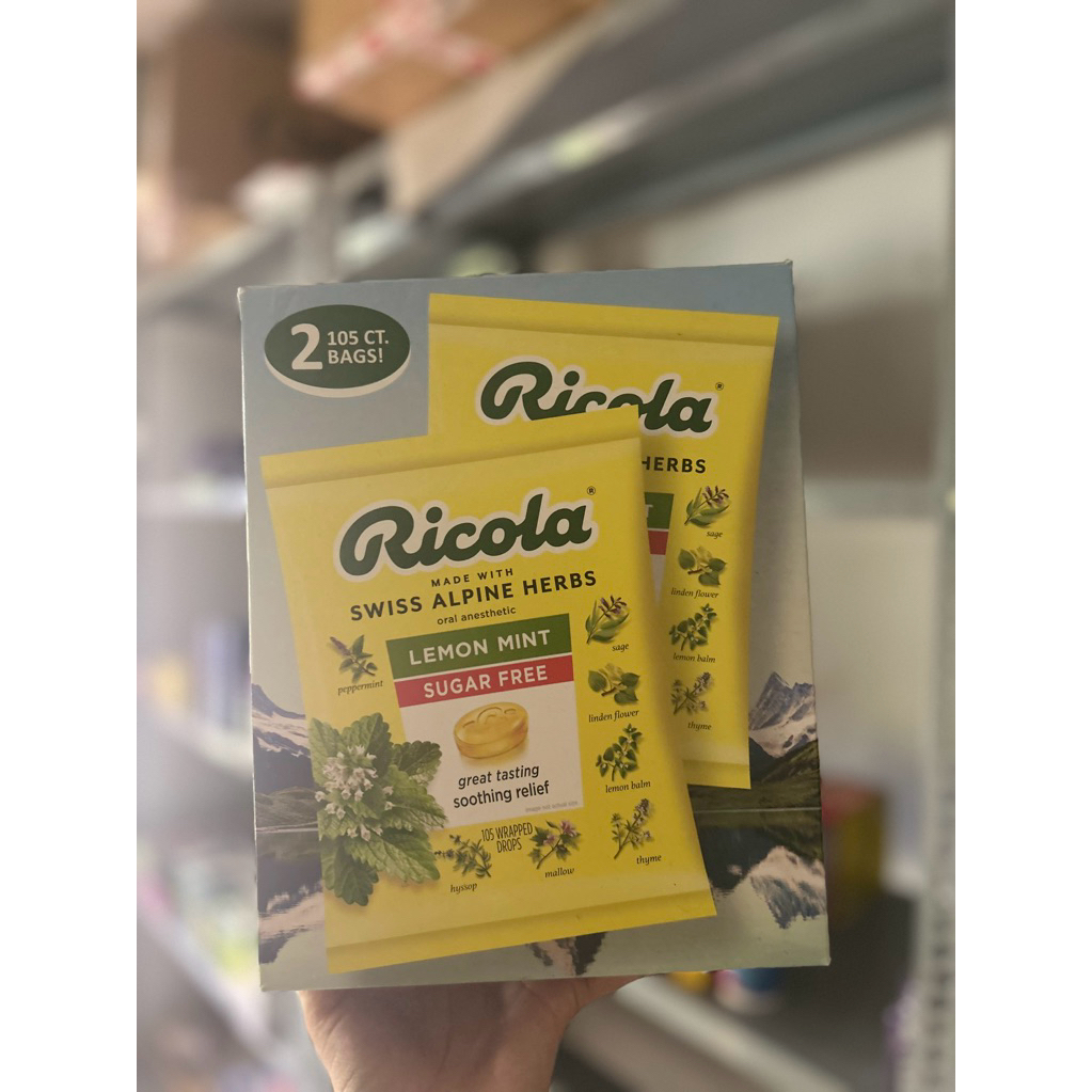 Ricola Lemon Mint Sugar-Free Lozenges | Shopee Singapore