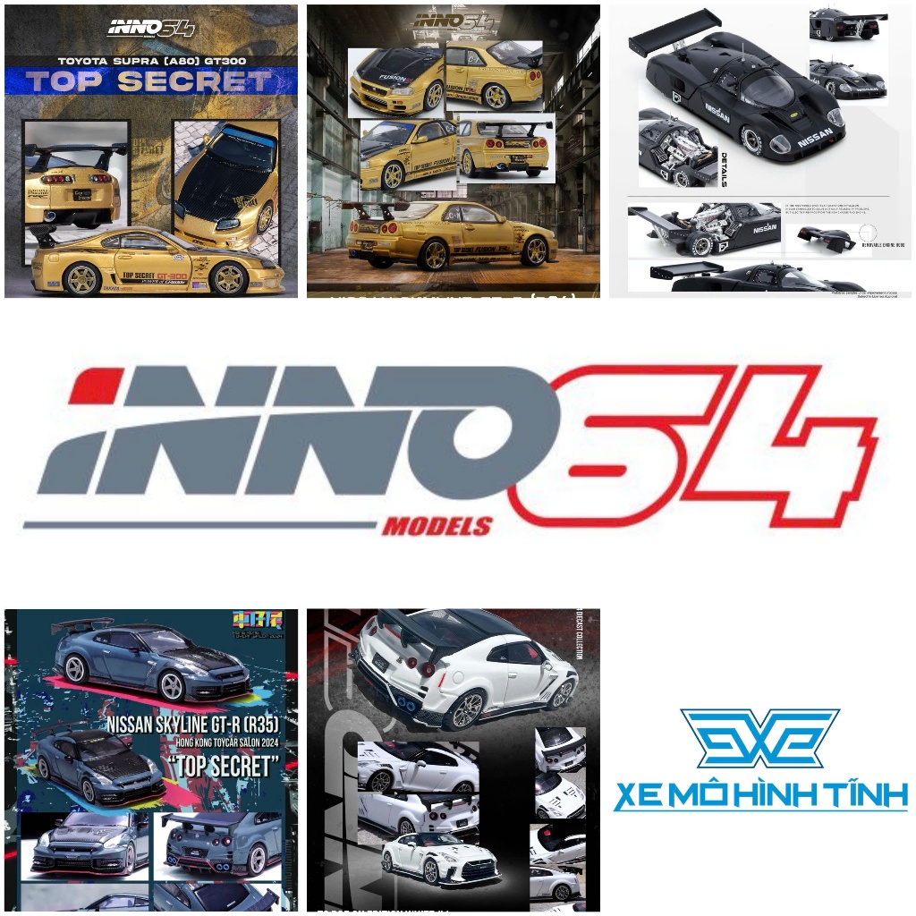 Inno Model Cars, Inno64 Models Assorted Scale 1:64 Ferrari F40, Nissan ...