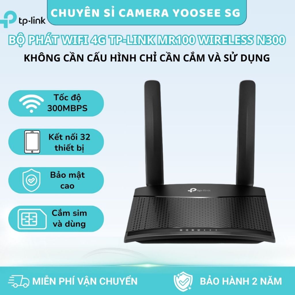 TP-Link MR100 Wireless N300 4G Wifi Router, Strong Broadcast, Smooth ...