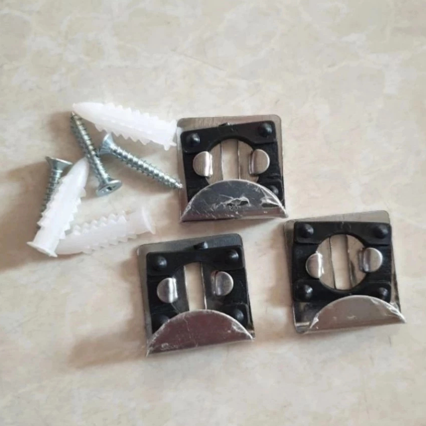 1 set of mirror clamps (3 pieces) to conveniently install mirrors on ...