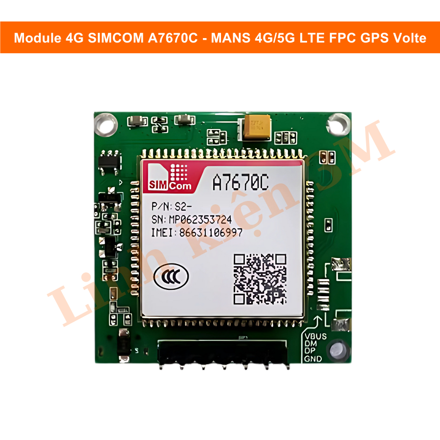 SIMCOM A7670C 4G LTE CAT1 Module - Replace SIM800L, ArduinoESP32 ...